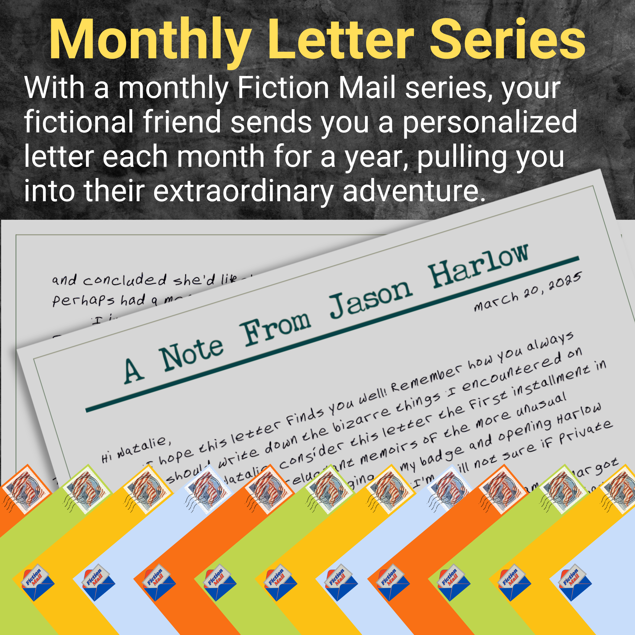 Monthly Fiction Series | 12 Personalized Mystery Letters – Fiction Mail