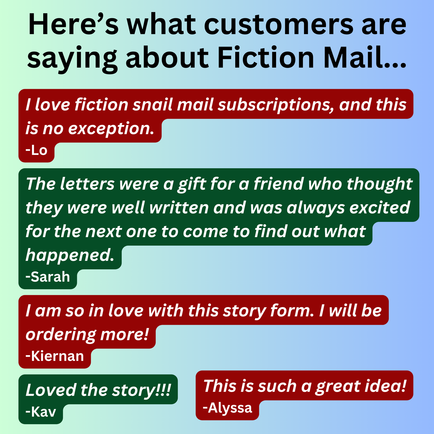 Fiction Mail | Buried Secrets | Fun fiction mailed to you as letters