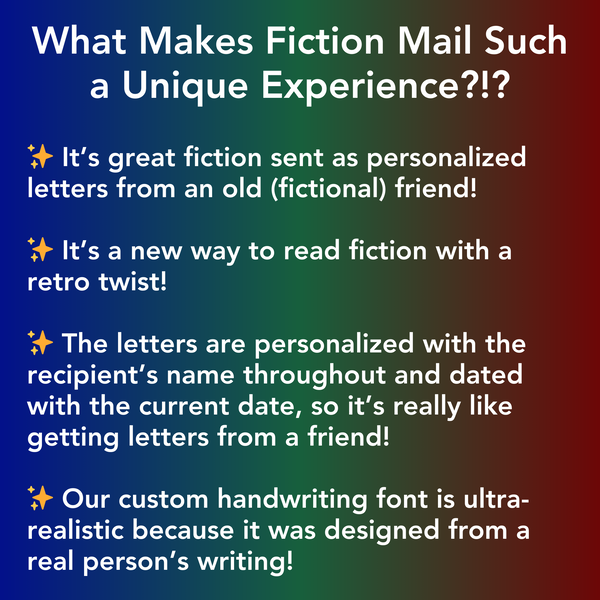 Fiction Mail | Buried Secrets | Fun fiction mailed to you as letters